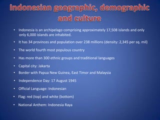 Indonesia The Greatest Archipelago | PPTX