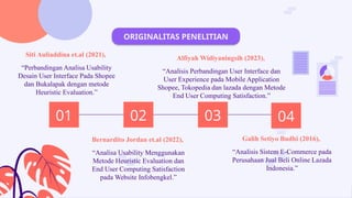 Perbandingan Analisis Usability Desain User Interface Pada Website Shopee Tokopedia dan Lazada ...