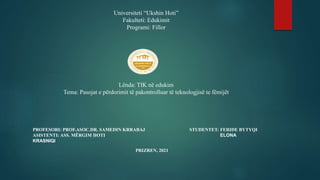 Powerpoint punimi Elona Krasniqi Feride Bytyqi | PPTX