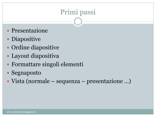 Powerpoint punti fondamentali | PPTX