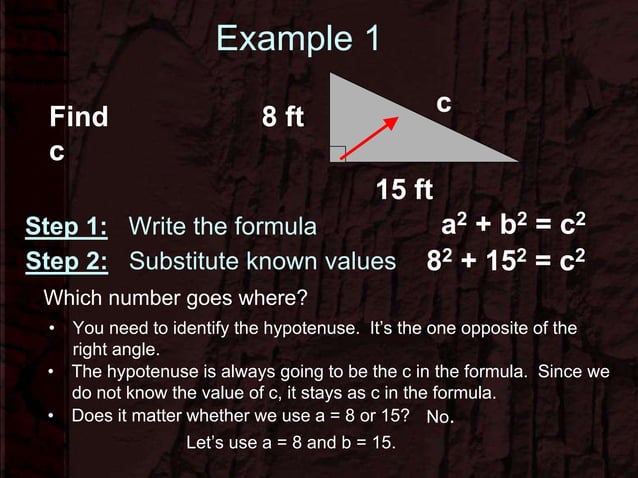 Power point pythagorean theorem revised | PPTX | Physics | Science