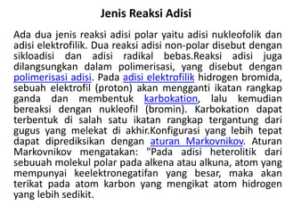 Power point reaksi adisi dan eliminasi | PPTX