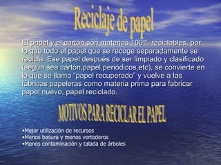 Power point reciclaje | PPT