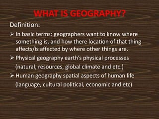 Power point WORLD REGIONAL GEOGRAPHY | PPT
