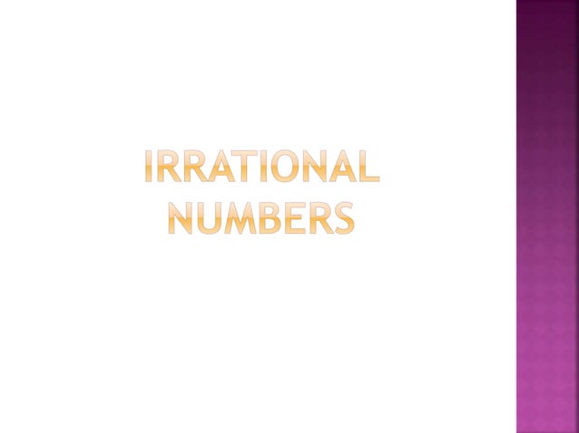 irrational numbers reshma g r | PPTX