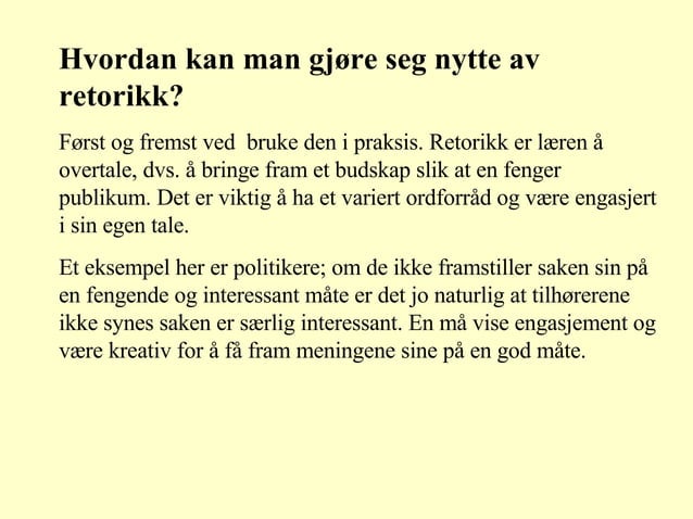 Powerpoint,Retorikk | PPT