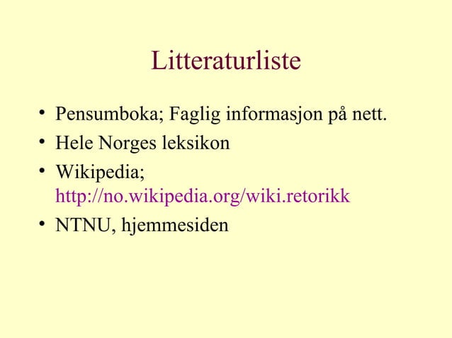 Powerpoint,Retorikk | PPT