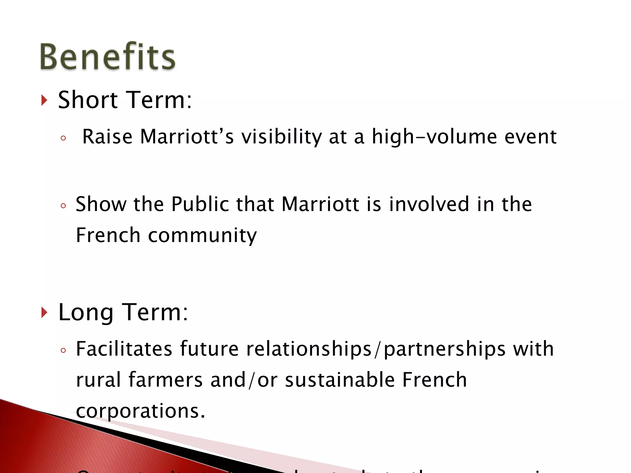 Marriott International, Inc. France PR Strategy | PPT