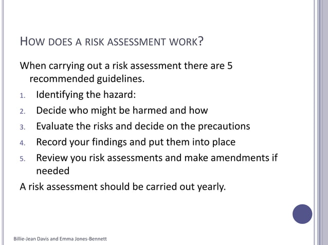 Powerpoint Risk Assessment | PPTX | Medical Tests | Medical Health