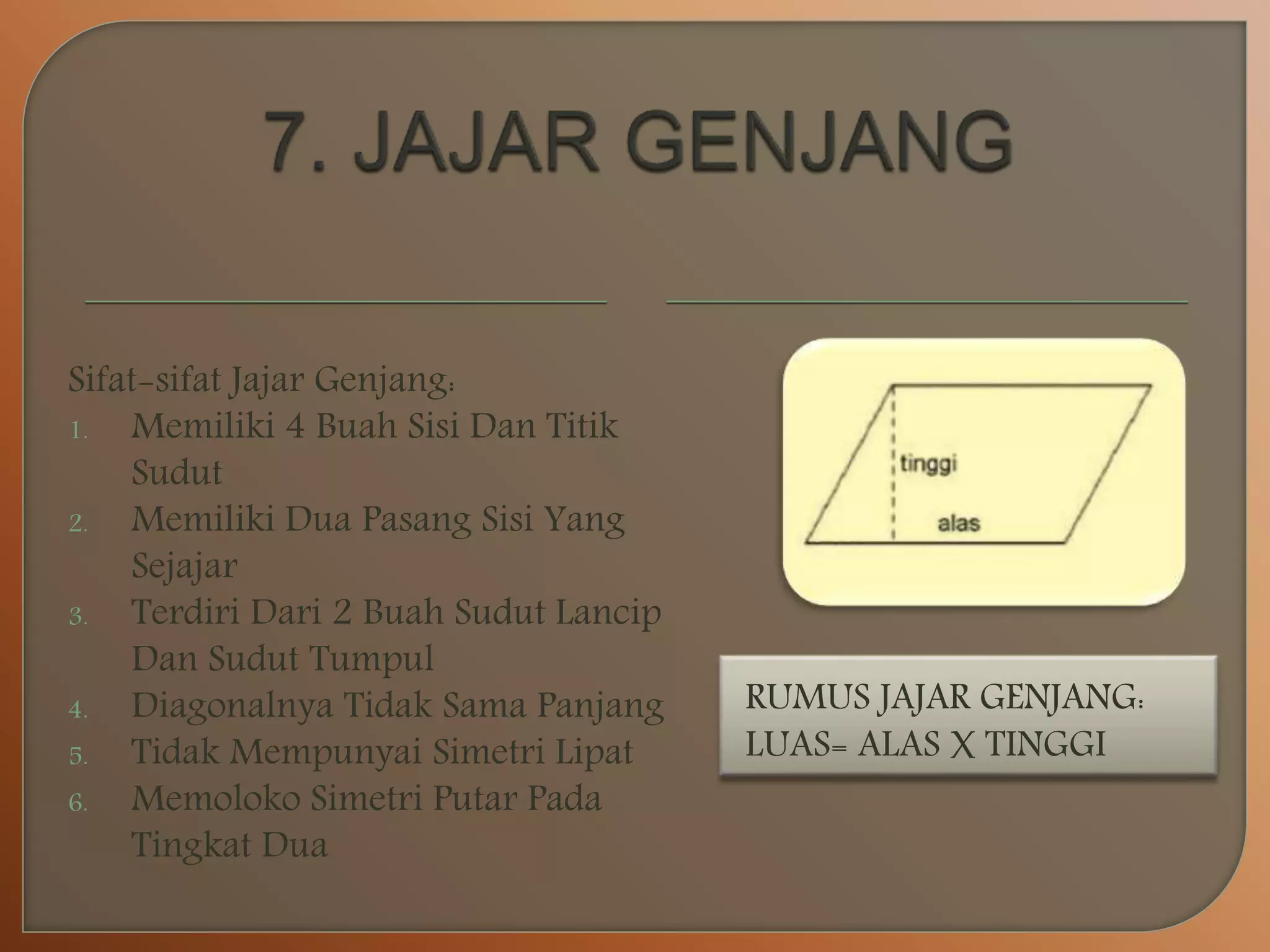 rumus dan sifat bangun datar | PPT