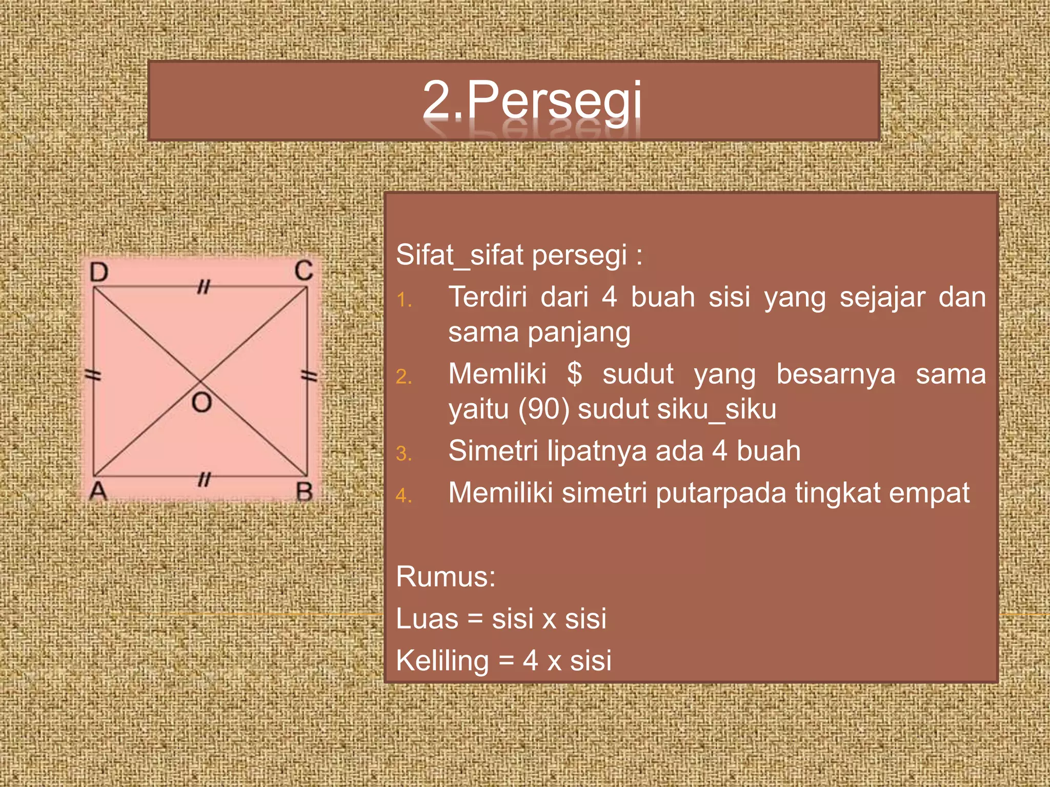 rumus dan sifat bangun datar | PPT