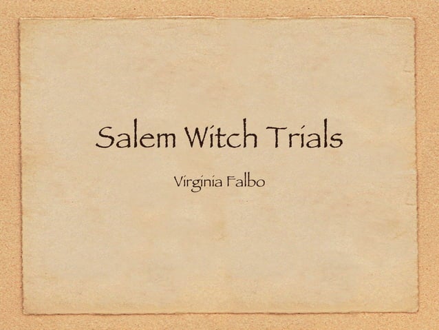 Powerpoint Salem Witch Trials2 | PPT