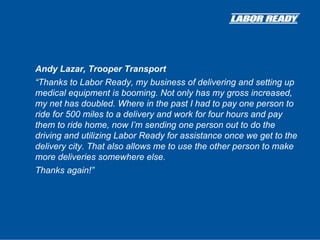 Labor Ready On-Demand satffing solutions | PPT