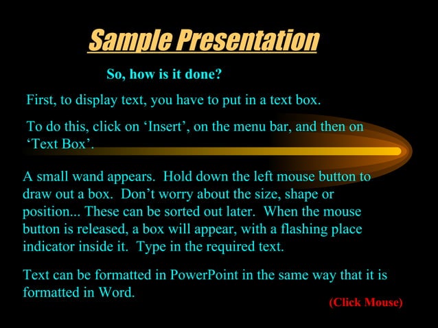 Powerpoint Sample | PPT | Desktop Publishing | Computer Software and Applications