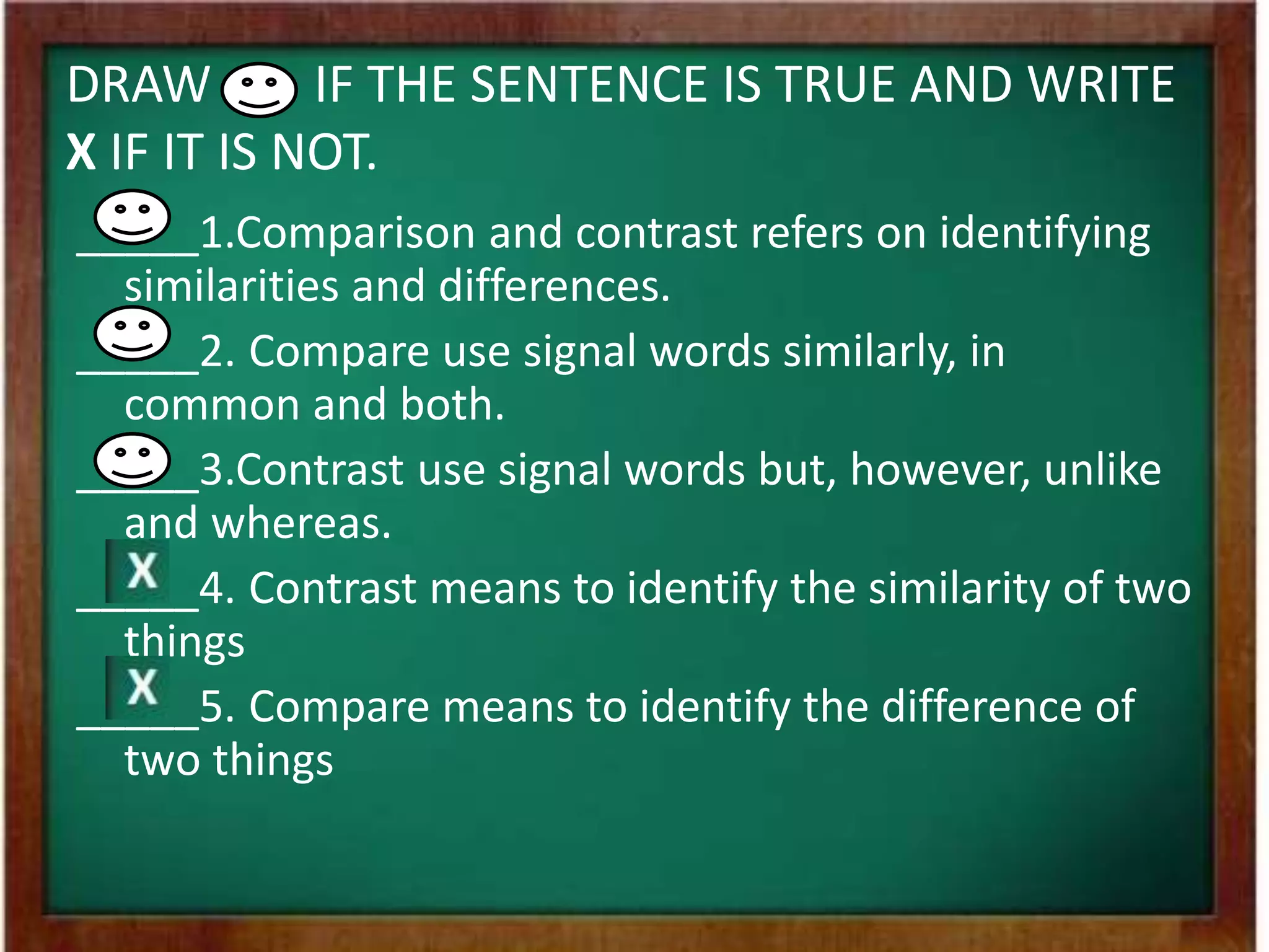 Engish 3 Compare and Contrast Information heard | PPTX