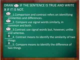 Engish 3 Compare and Contrast Information heard | PPTX