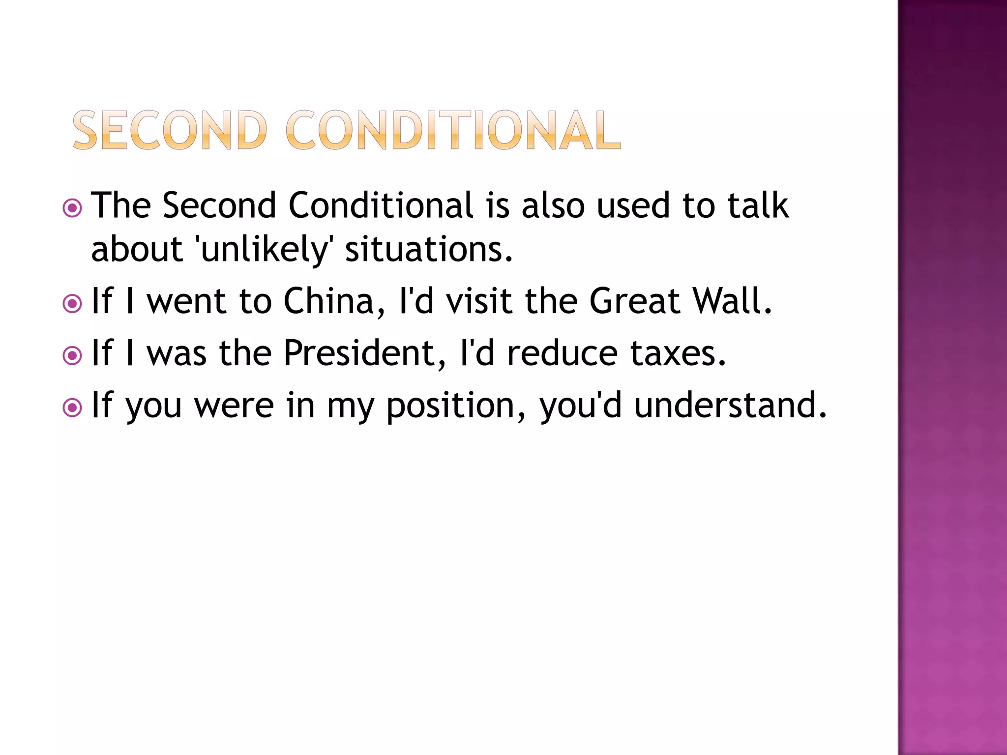 Power point second conditional | PPTX