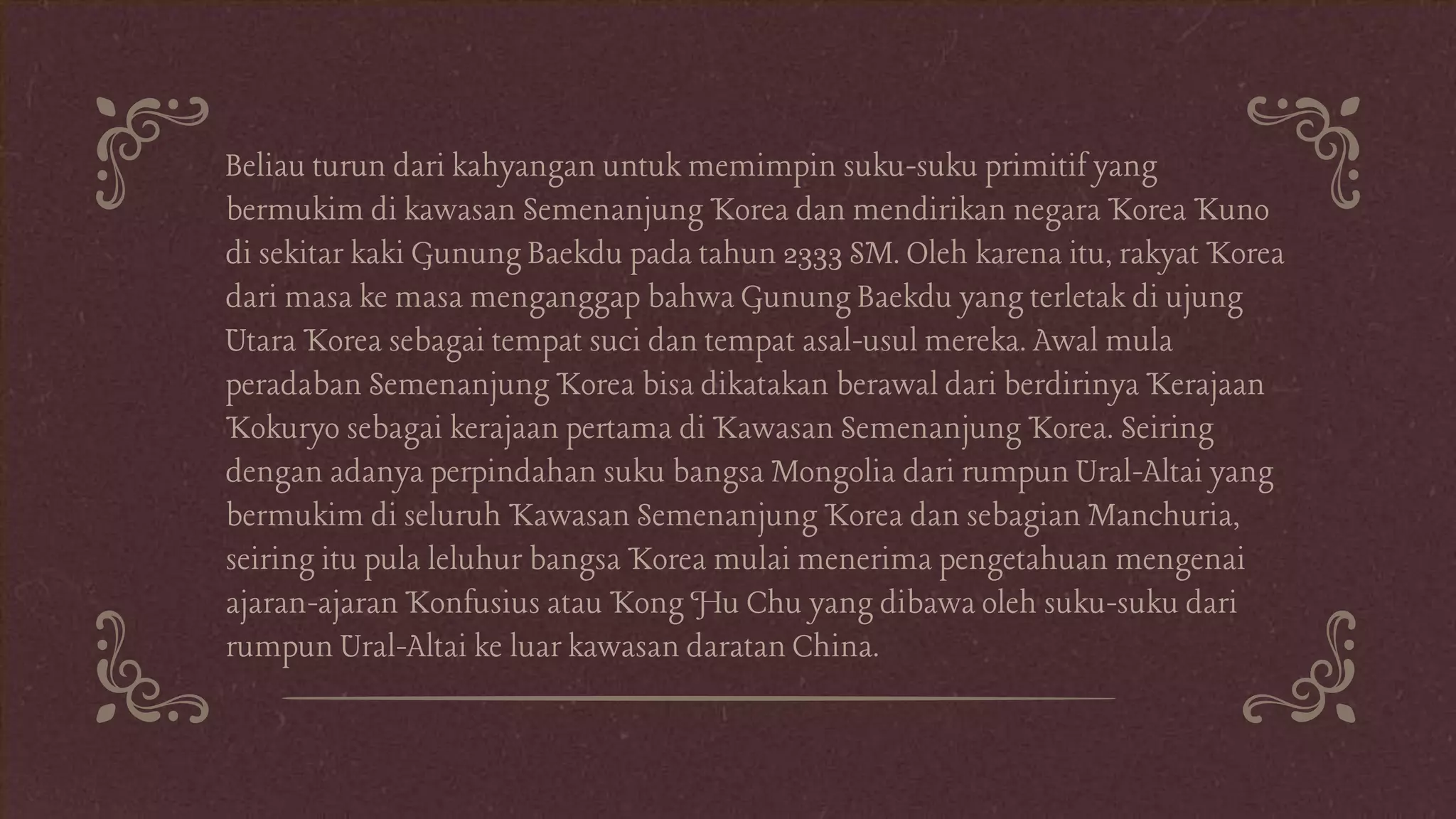 Powerpoint Sejarah Perkembangan dan Kebudayaan Korea. VINA TIAYUSTINA ...