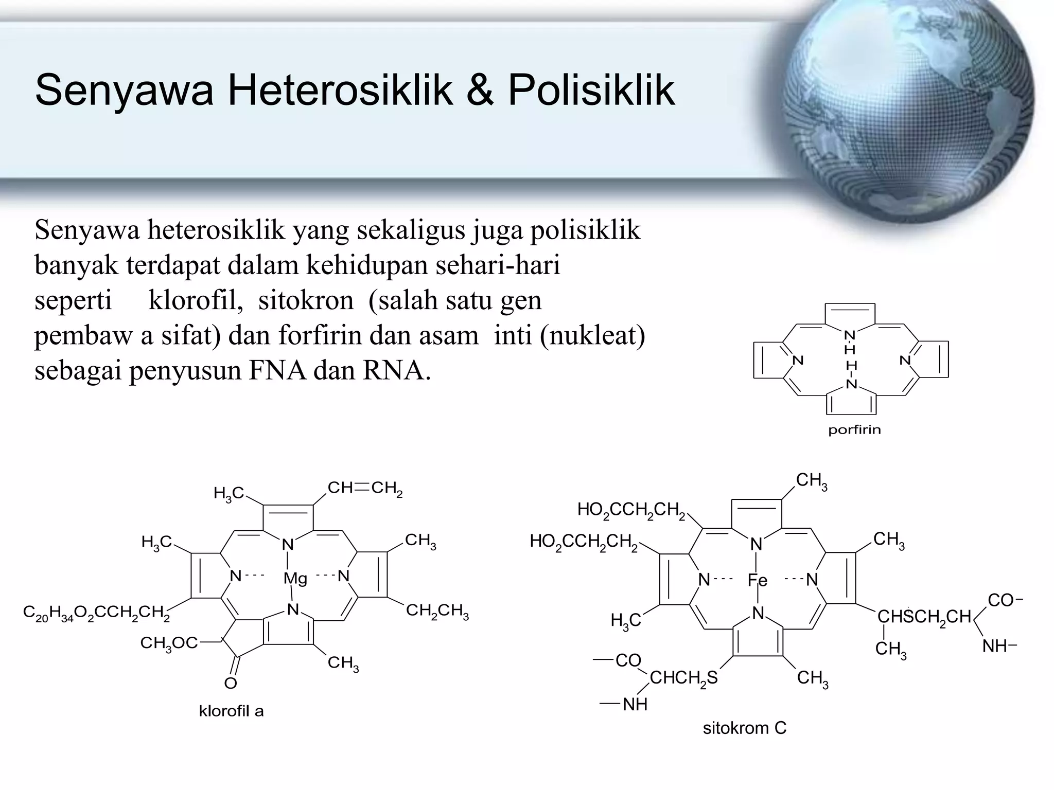 Powerpoint senyawa heterosiklik dan polisiklik | PPTX