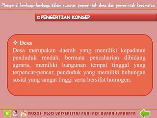 Ppt Memahami sistem pemerintah desa dan pemerintahan kecamatan | PPTX