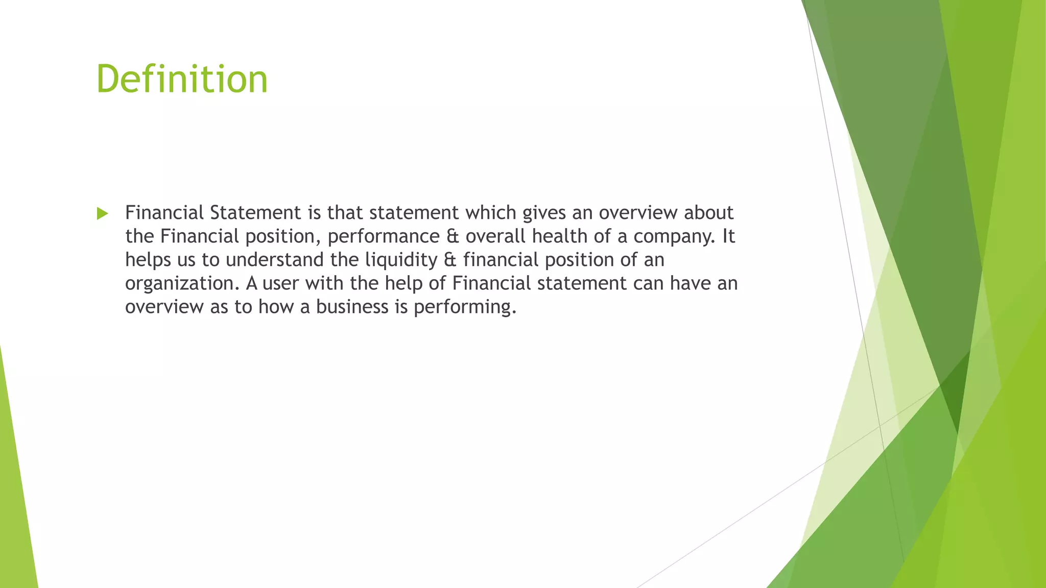 Financial Statements | PPT