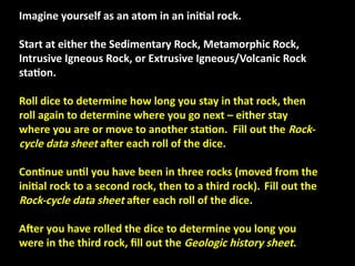 PowerPoint Slides for the ROCK CYCLE Activity 9September2016.pptx