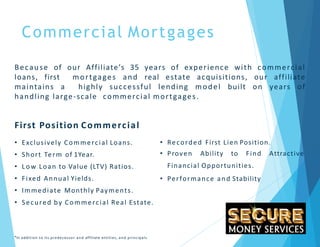 The Power of First Position Commercial Mortgages | PPT