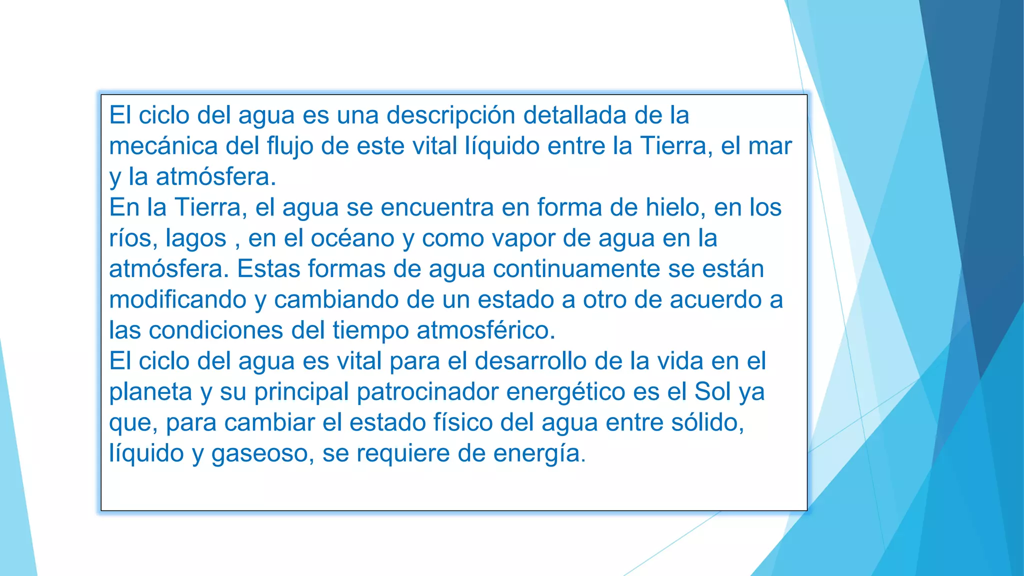 El ciclo del agua | PPTX