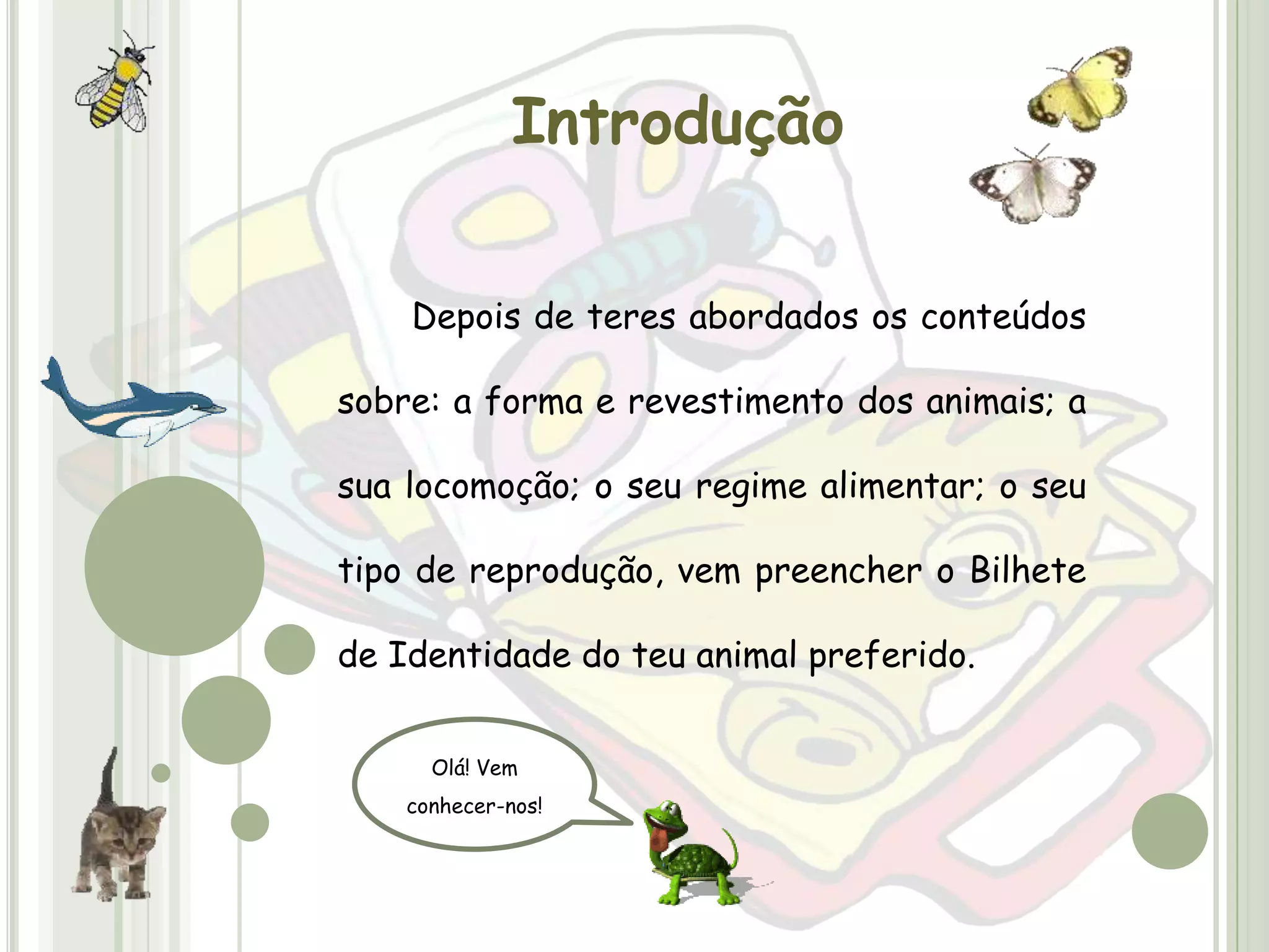 Powerpoint sobre os animais | PPTX