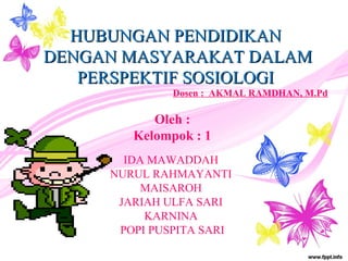 Power point sosiologi pendidikan | PPT