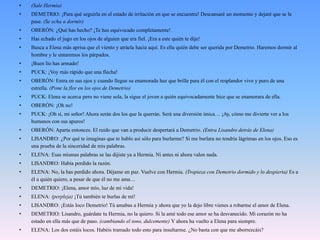 Guión de teatro "Sueño de una noche de verano" | PPSX