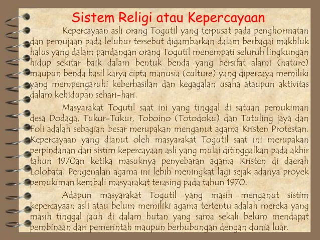 slide suku togutil | PPT