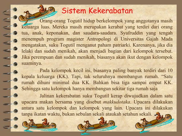 slide suku togutil | PPT