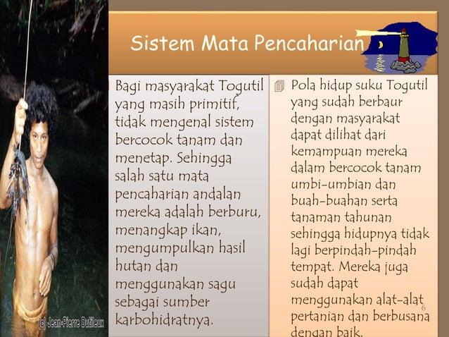 slide suku togutil | PPT