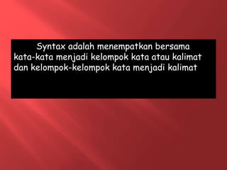 Power point syntax | PPT