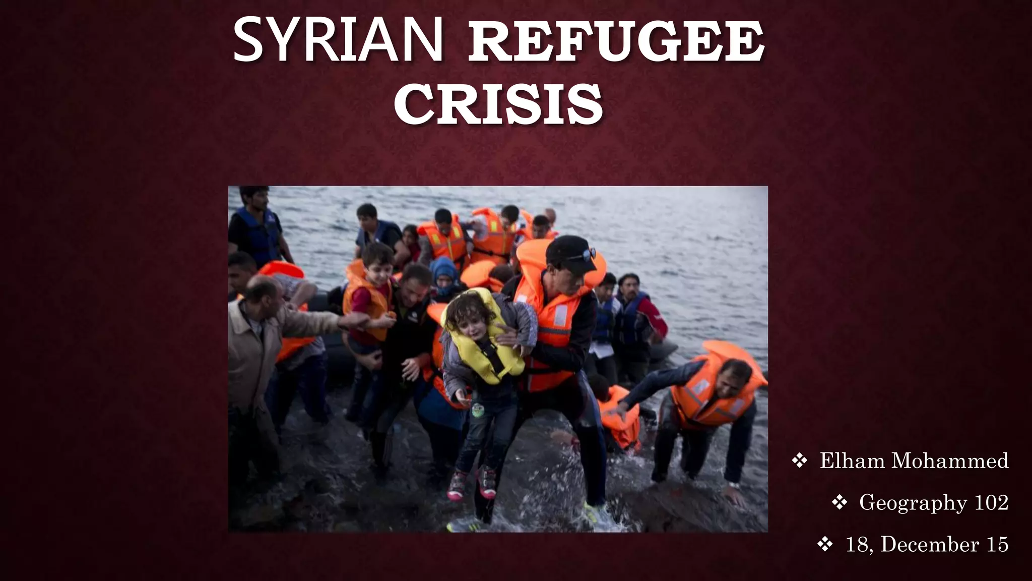 Powerpoint syrian refugee crisis | PPTX