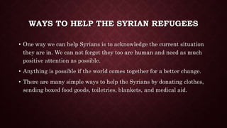 Powerpoint syrian refugee crisis | PPTX