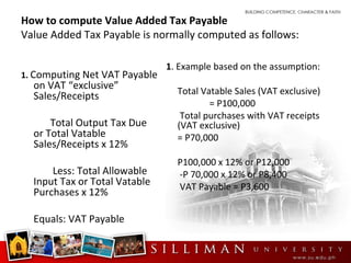 Powerpoint tax71 VALUE-ADDED TAX | PPT
