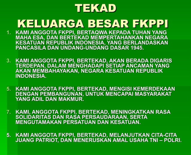 Powerpoint tekad kb fkppi | PPT