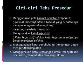 Power point teks prosedur | PPTX