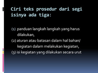 Power point teks prosedur | PPTX