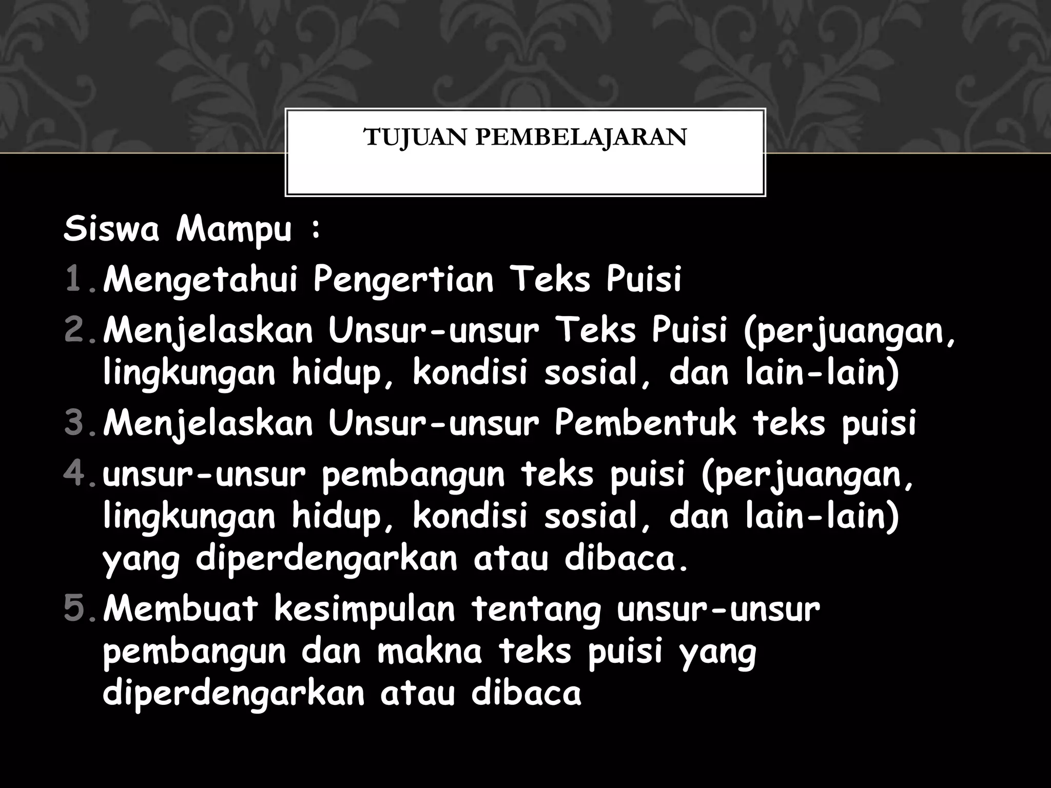 Power point teks puisi | PPTX