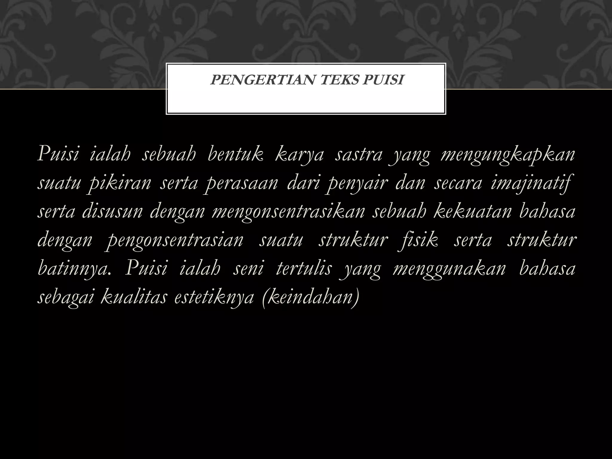 Power point teks puisi | PPTX