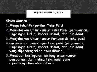 Power point teks puisi | PPTX