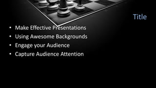 Powerpoint template Chess theme.pptx | Computer Software and ...