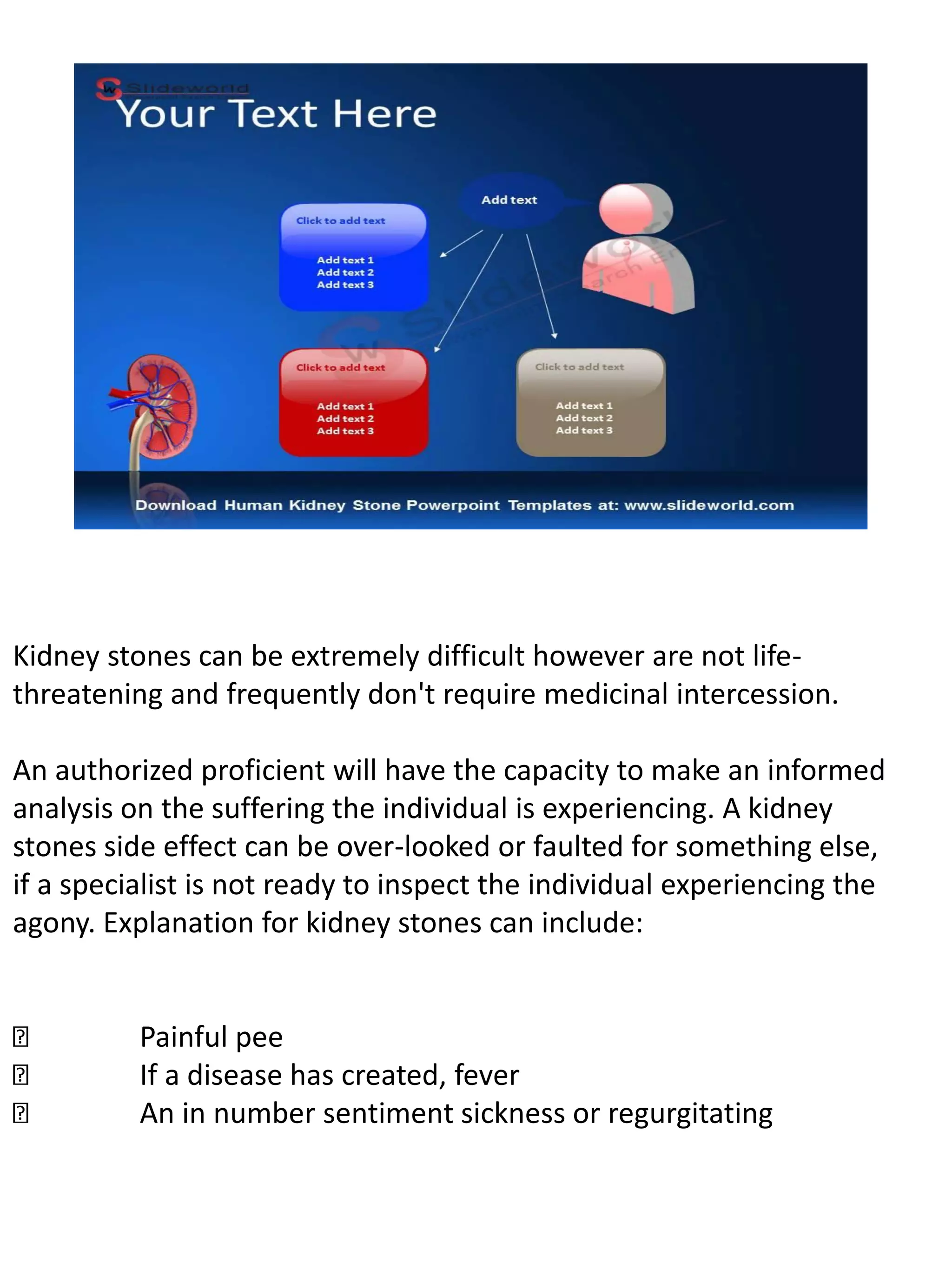Human Kidney Stone Powerpoint Template, Human Kidney Stone Powerpoint ...