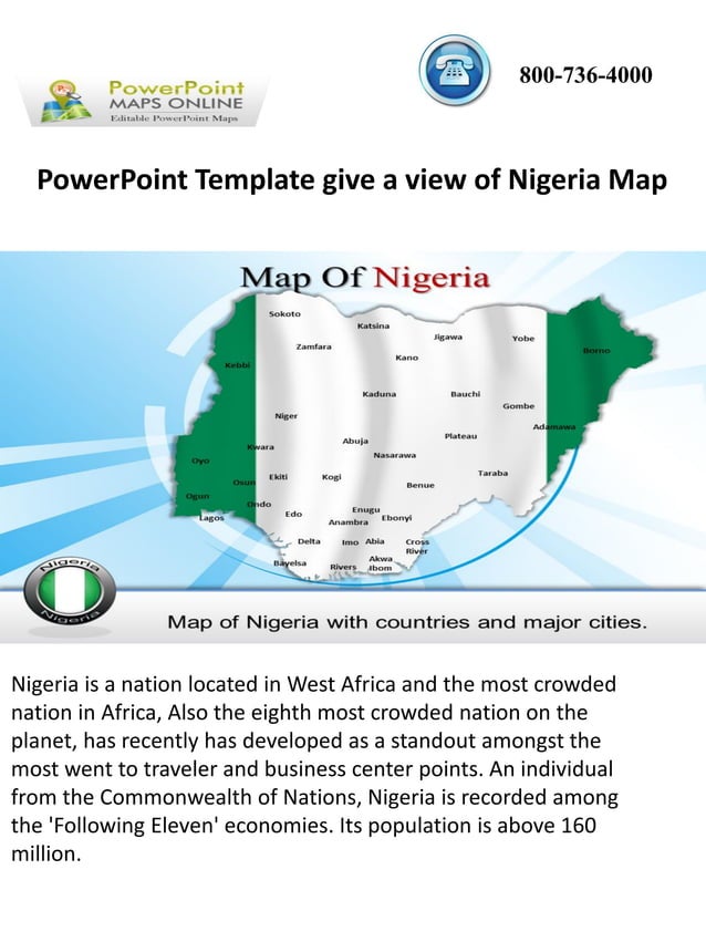 PowerPoint Template give a view of Nigeria Map | PDF
