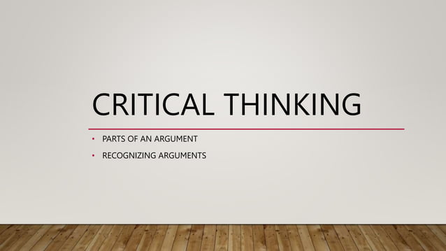 PowerPoint Textbook. Parts of an argument recognizing arguments-1-1-1-1 ...