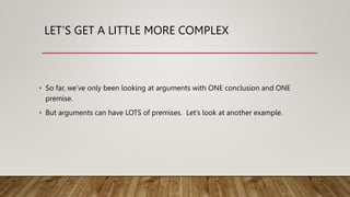 PowerPoint Textbook. Parts of an argument recognizing arguments-1-1-1-1 ...