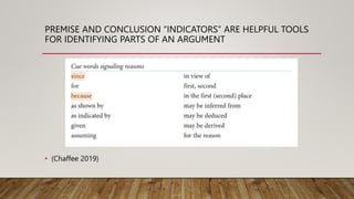 PowerPoint Textbook. Parts of an argument recognizing arguments-1-1-1-1.pptx | Educational ...